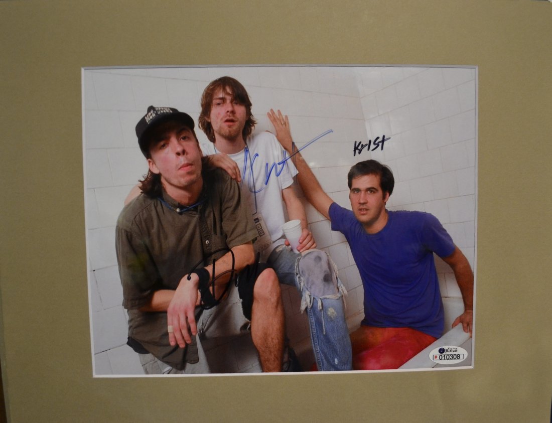 Nirvana Autograph Band Photo , Kurt Cobain Sign Photo - Dec 08, 2019 ...