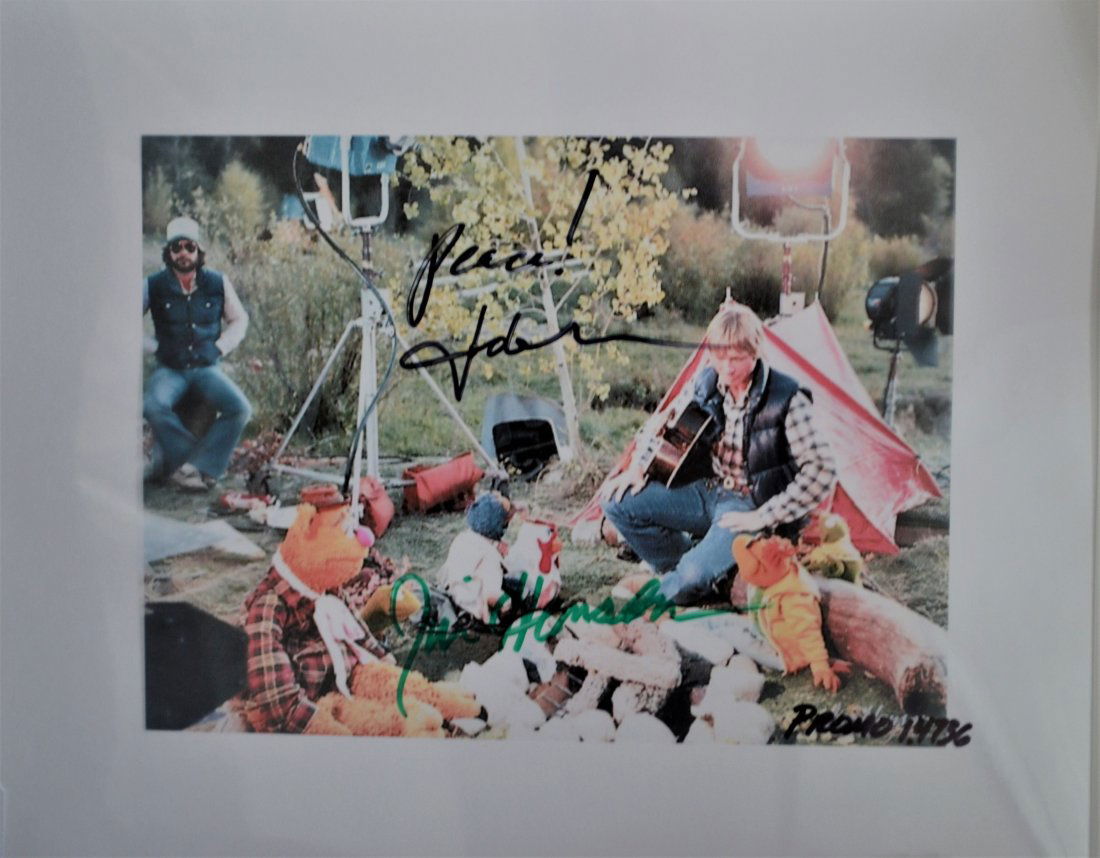 The Muppets Autograph John Denver And Jim Henson Photo