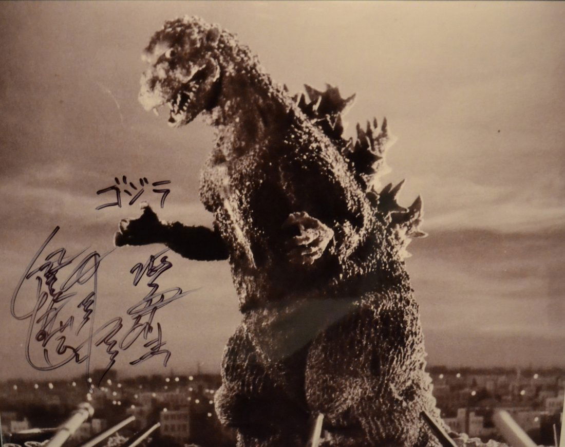 For Auction: Godzilla Autograph Photo , Godzilla Sign Cast Godzilla ...