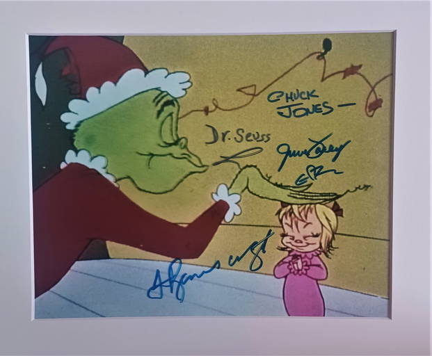 The Grinch Autograph Photo , The Grinch Sign Transparency Film Photo ...