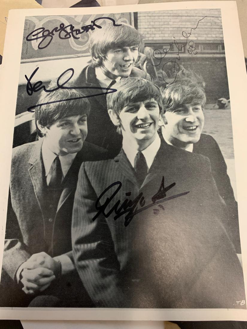 Signed Beatles Publicity Photo
