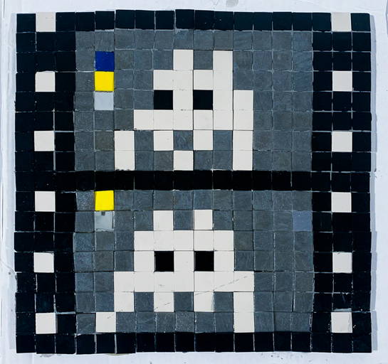 Space Invader Original Mosaic Tile Art Los Angeles 2003