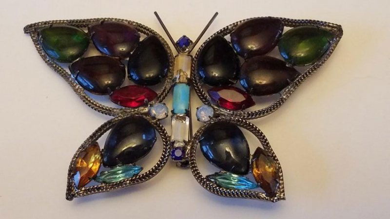 Vintage Large Kjl Kenneth J Lane Butterfly Brooch