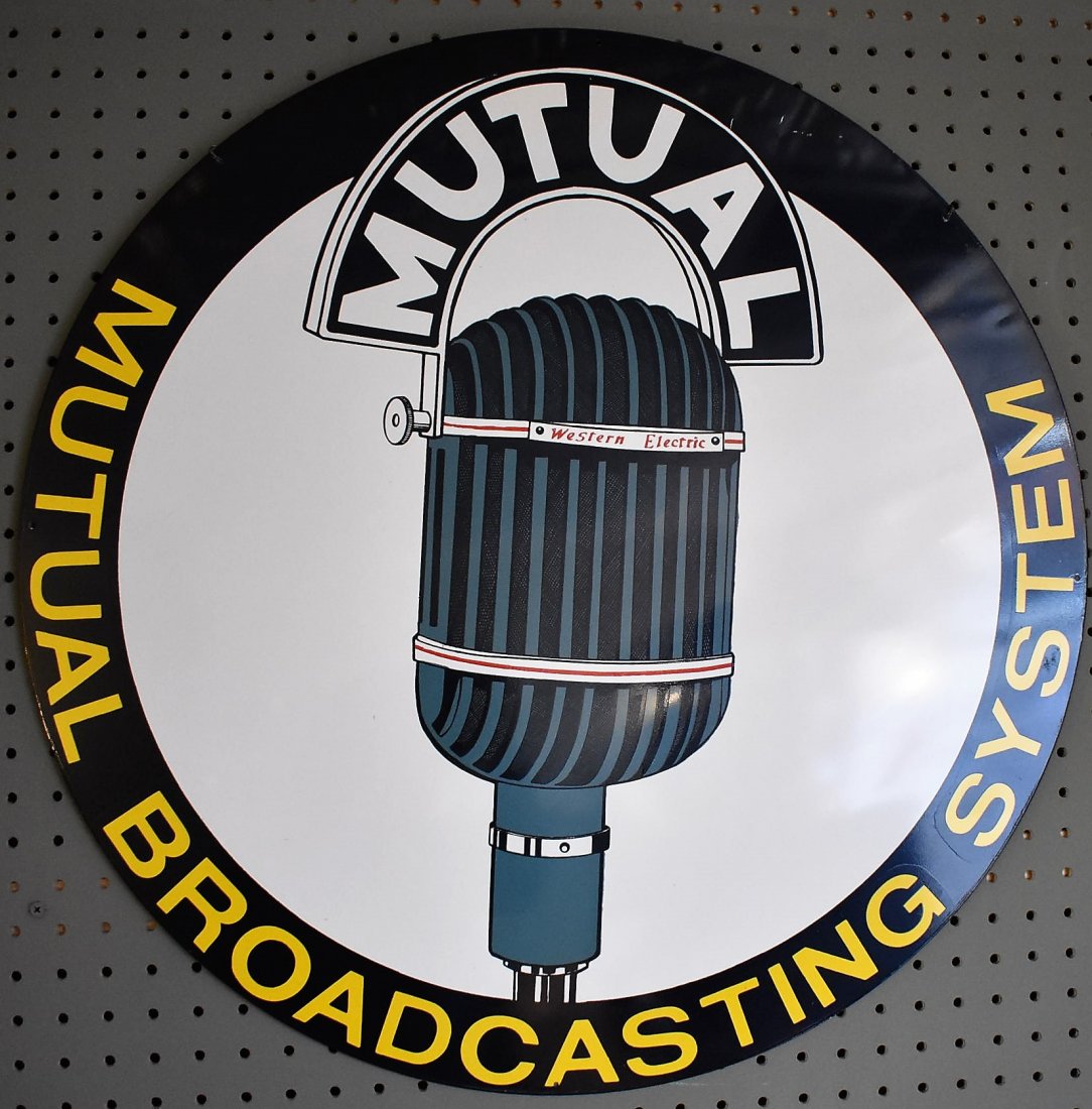 Porcelain Mutual Broadcasting Sign Steve Jelf