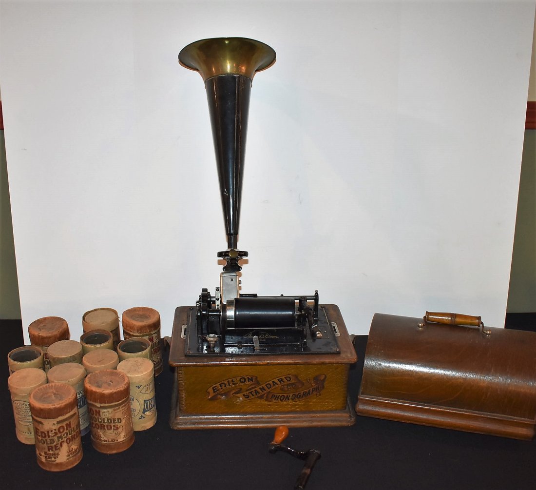 Edison Standard Phonograph with Record Rolls