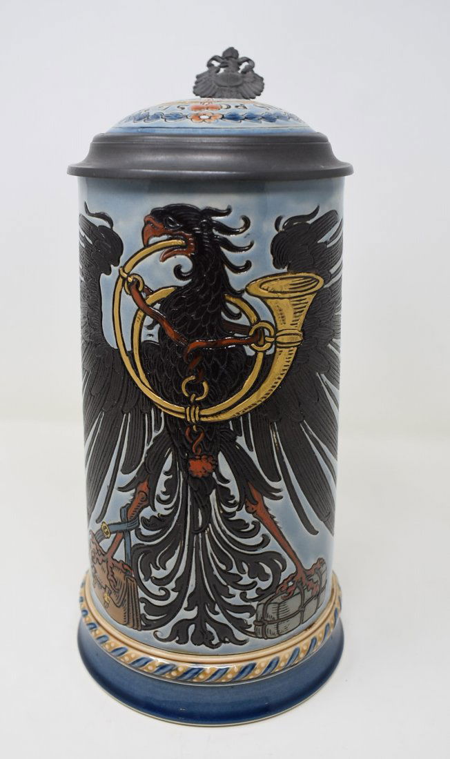 For Auction: Mettlach 1856 1 liter Postman Beer Stein (#451) on Jan 01 ...