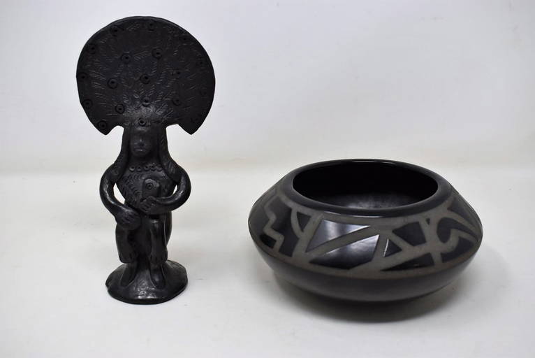 Santa Clara & George Georgene Garrett Pottery Signed