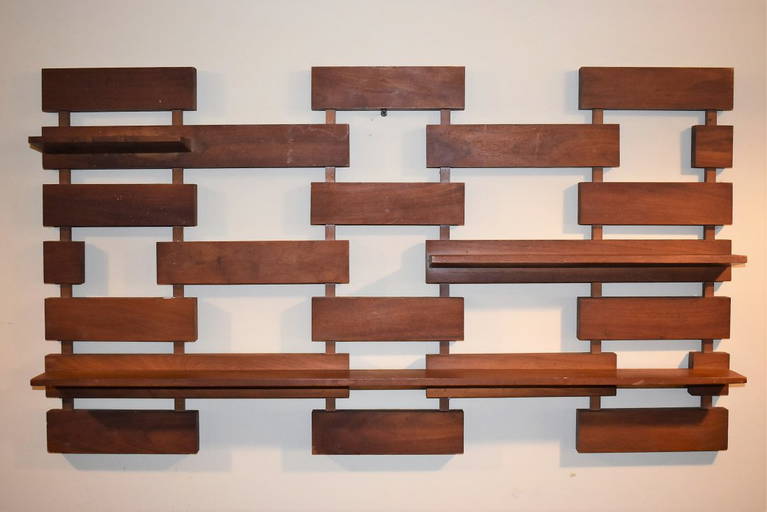 Belart Mid Century Modern Mcm Wood Wall Display Shelf