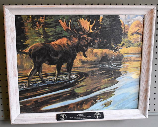 Seagram 7 Collection Bob Kuhn "moose" Canvas Print Ad