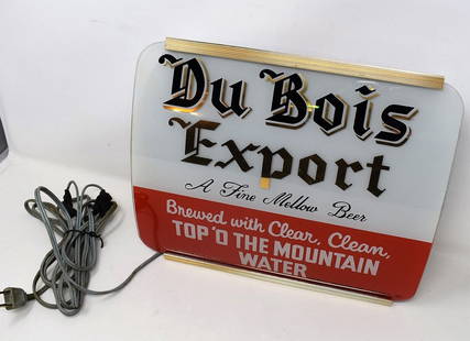 Rare Dubois Budweiser Beer Sign Light