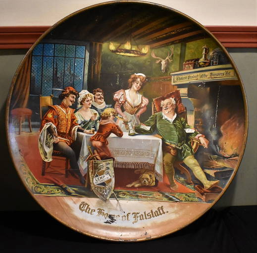 Lemp Brewing House Of Falstaff Large Beer Charger Sign