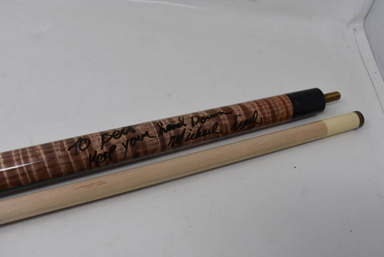 Custom Mike Siegel Signed Pool Cue