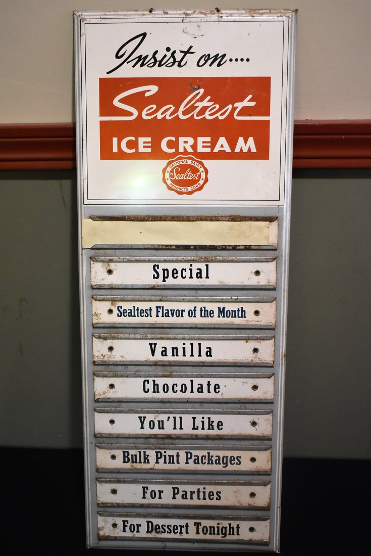 Vintage Sealtest Ice Cream Sign Toc
