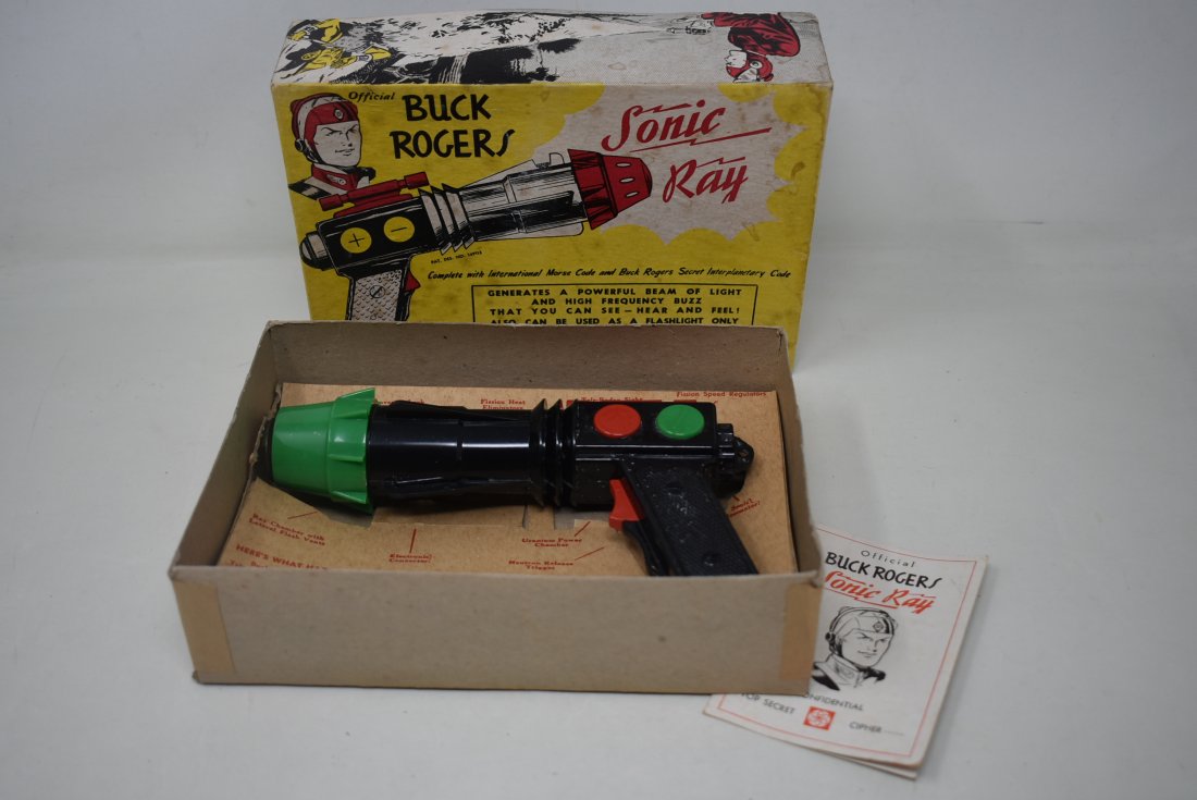 Vintage 1952 Official Buck Rogers Sonic Ray Gun IN BOX (#0140) on Jan ...
