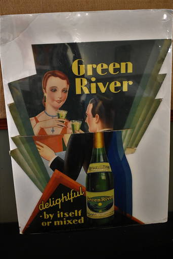 Early Deco Style Green River Soda Sign. Schoenhofen (#0219) on Jan 14 ...