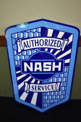 Nash Authorized Service 2-Sided Porcelain Sign Modern (#0254) on Jan 14 ...