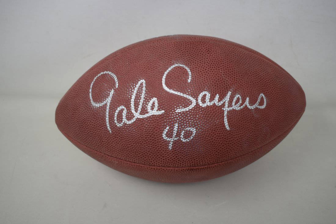Gale Sayers Autographed Football Chicago Bears Auction