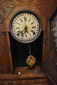 Antique Gilbert Gingerbread Mantle Clock