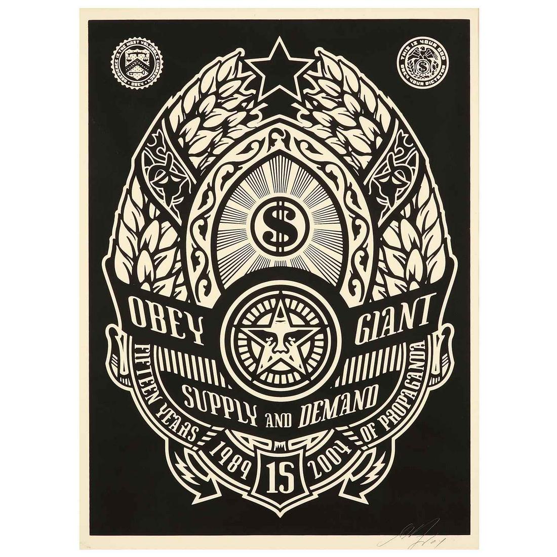 Shepherd Fairey - Supply and Demand Black - May 17, 2020 | Leviton Fine ...