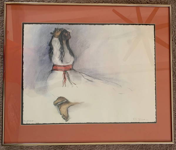 R.c. Gorman Woman With A Red Belt