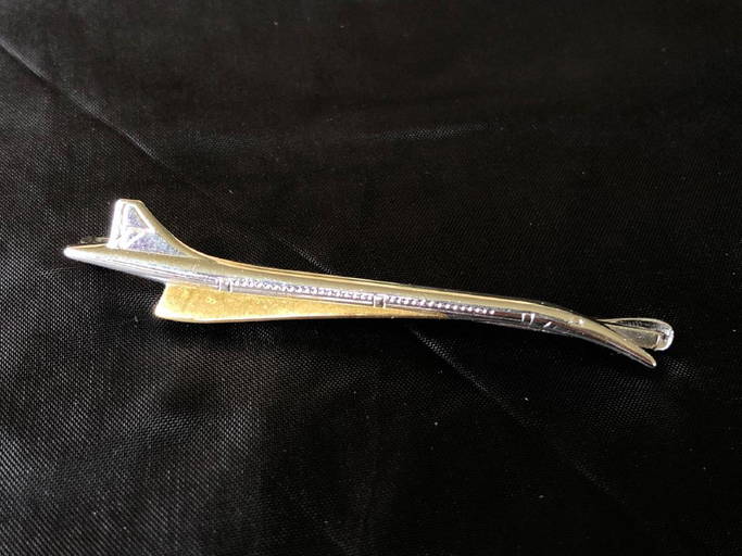 Russian Concorde 144 Jet Airplane Tie Clip