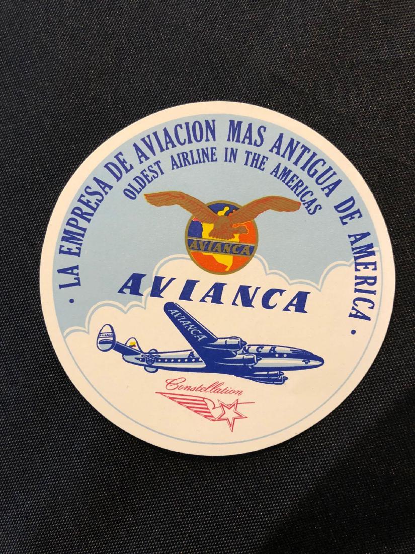 Avianca 1950's Luggage Sticker / Decal / Luggage Label