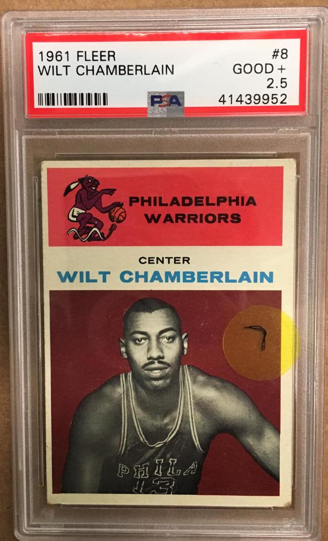 1961 Fleer Wilt Chamberlain Rookie card - PSA 2.5