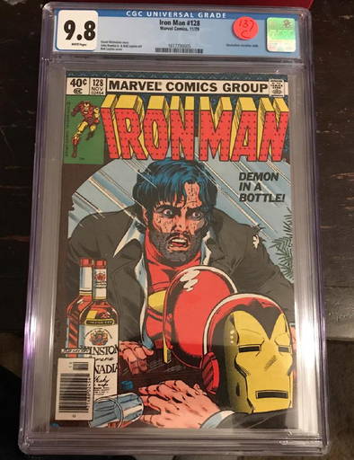 Iron Man #128 Cgc 9.8 W/white Pages Alcoholism