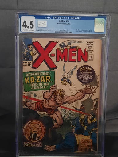 X Men #10 Cgc 4.5, 1965 , 1st Appearance Of Ka Zar