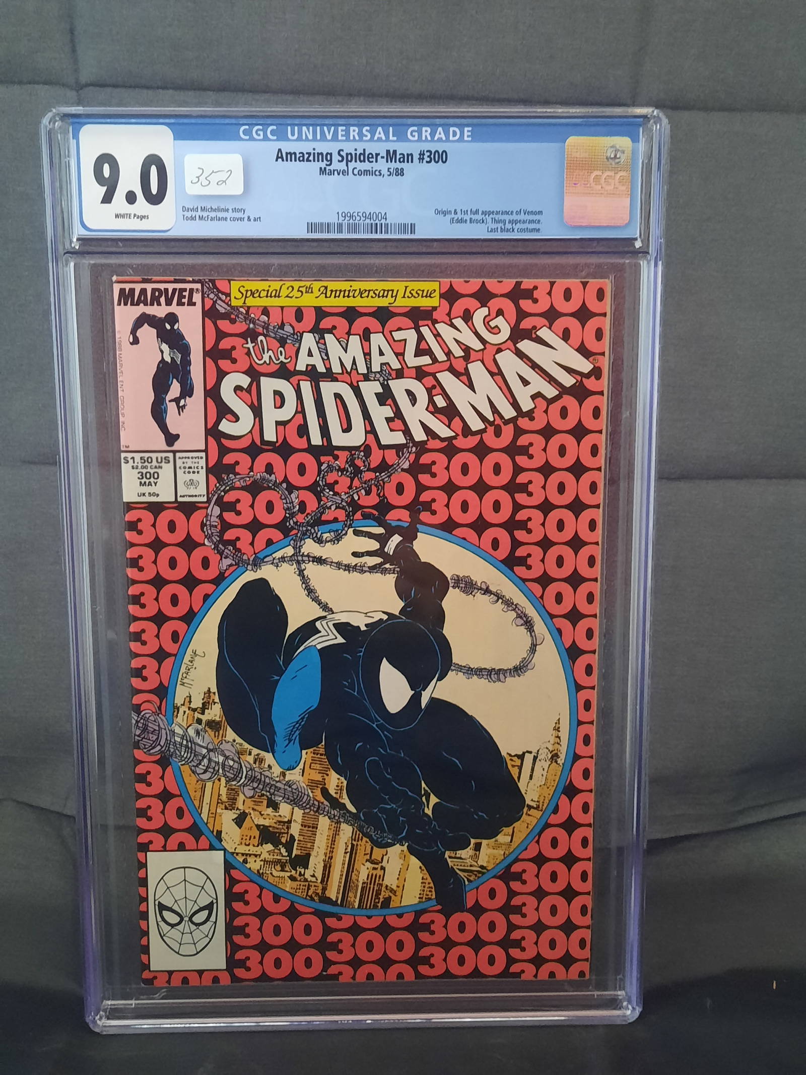 Amazing Spiderman 300 Cgc 9.0, 1988, 1st App Of Venom, Key,key Auction