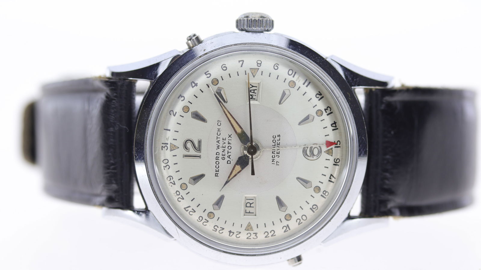 Vintage Record Datofix Triple Calendar Manual Wind Circa 1950's - Jul ...