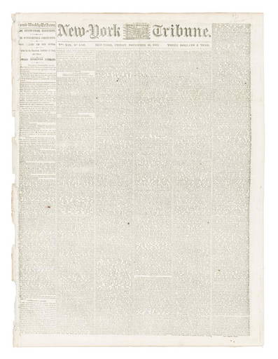 Newspaper Printing Of The Gettysburg Address, 1863