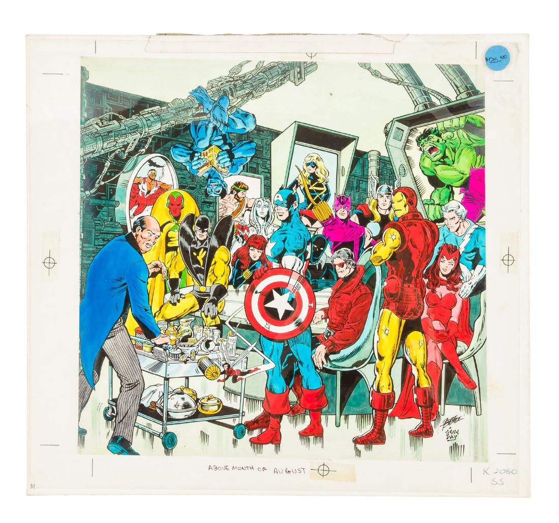 Collection of comic proof art