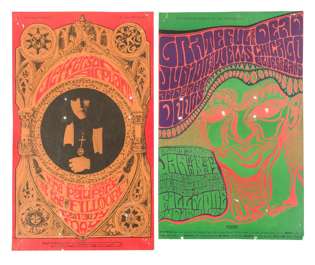 Two Bill Graham rock posters from 1967 + 2 others