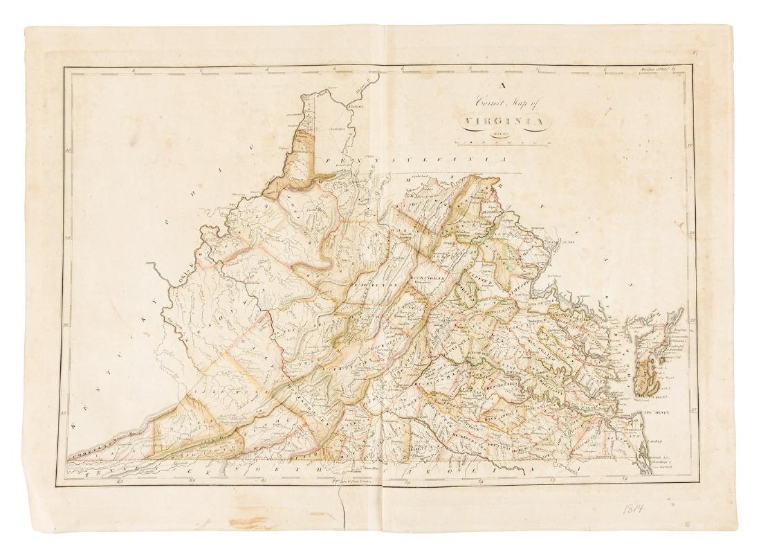 Carey map of Virginia 1814