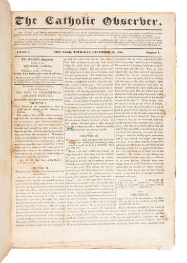 First Catholic Parish Paper In New York