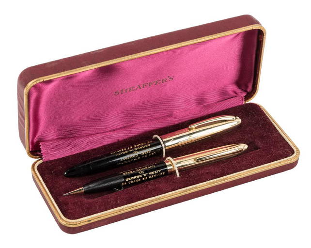 Sheaffer 5000 14k Gold Cap Pen/pencil 25th Anniversary