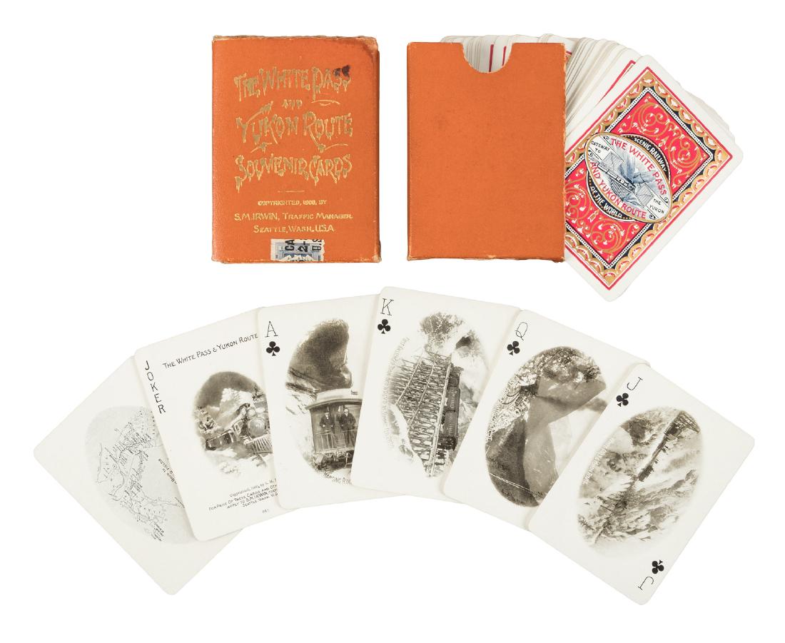 Playing cards with Alaska photos, 1900
