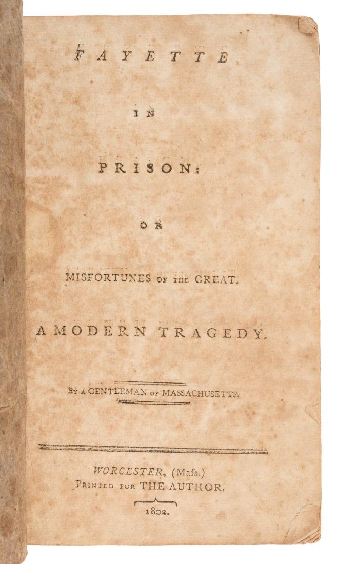 La Fayette In Prison Rare American Play