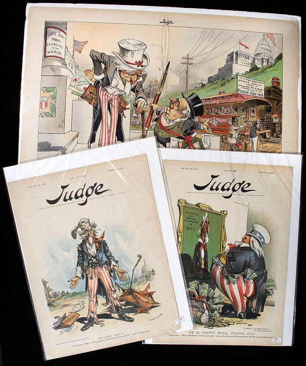 117: JUDGE MAGAZINE CARTOON ART Political, Uncle Sam
