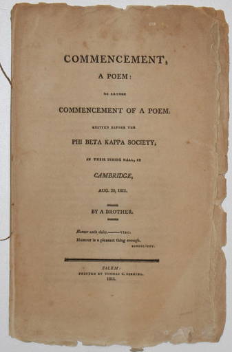 Biglow's Mock Heroic Poem On Graduation