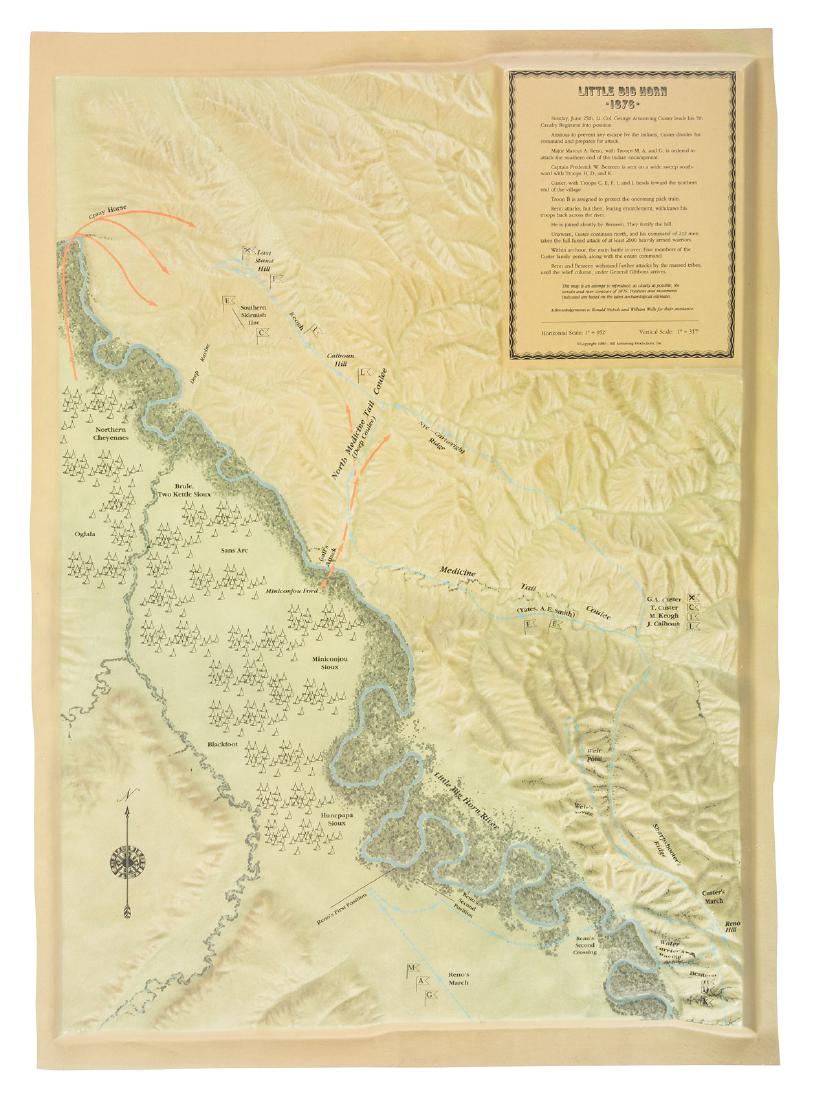 Model relief map of Little Big Horn battle - Aug 23, 2018 | PBA ...