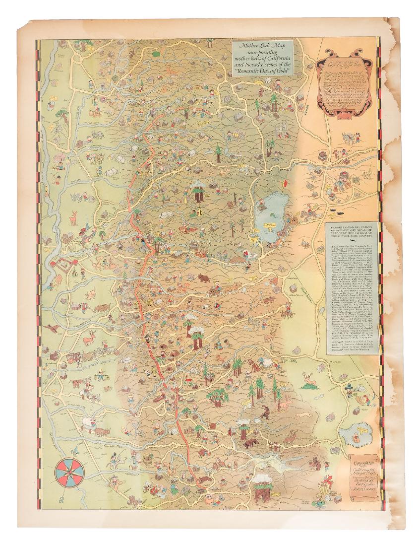 Mother Lode Map of California and Nevada