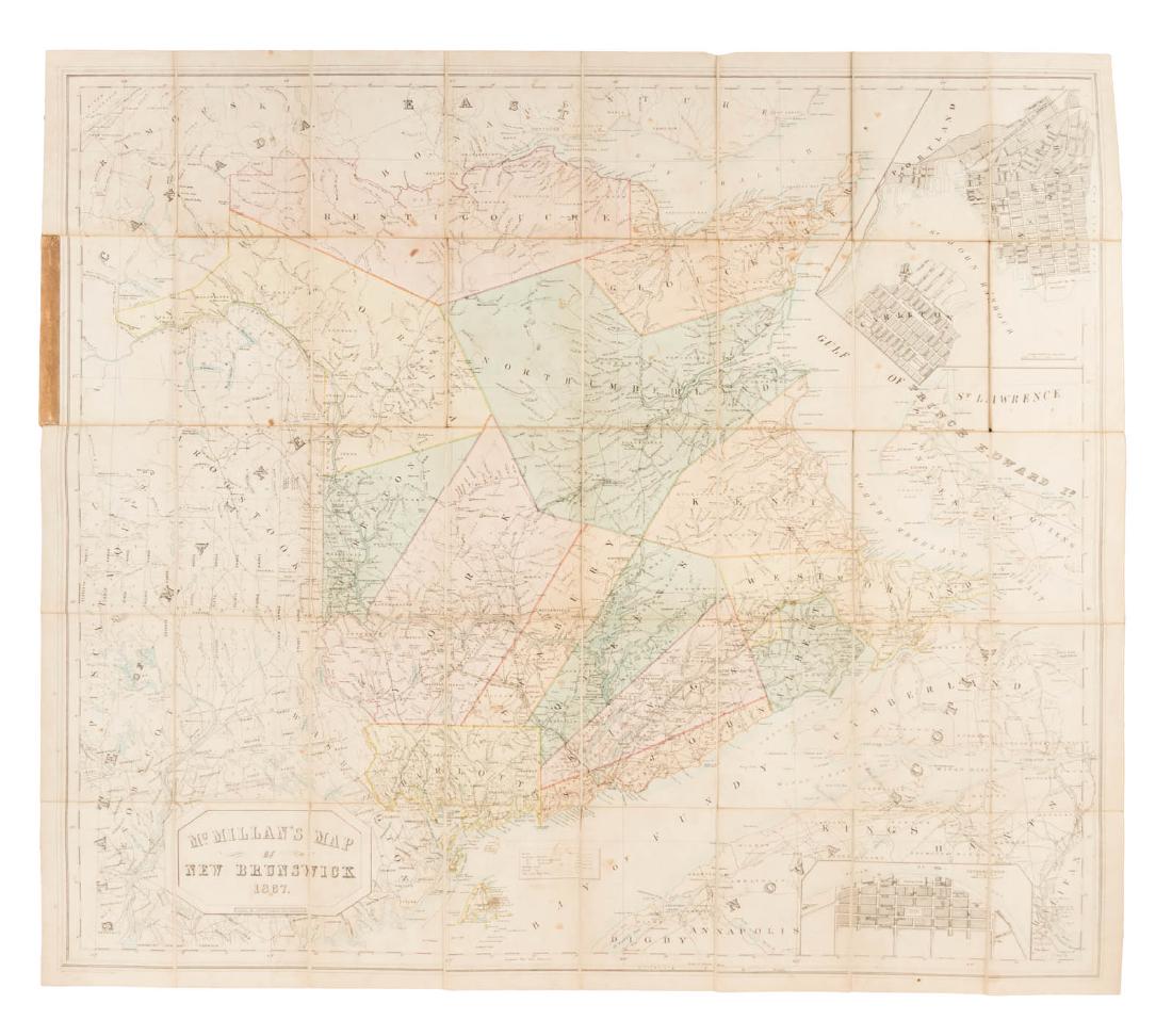 Large Folding Map Of New Brunswick
