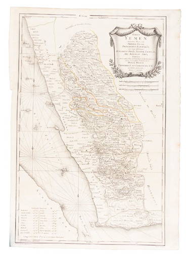 Rare Map Of Yemen, 1771