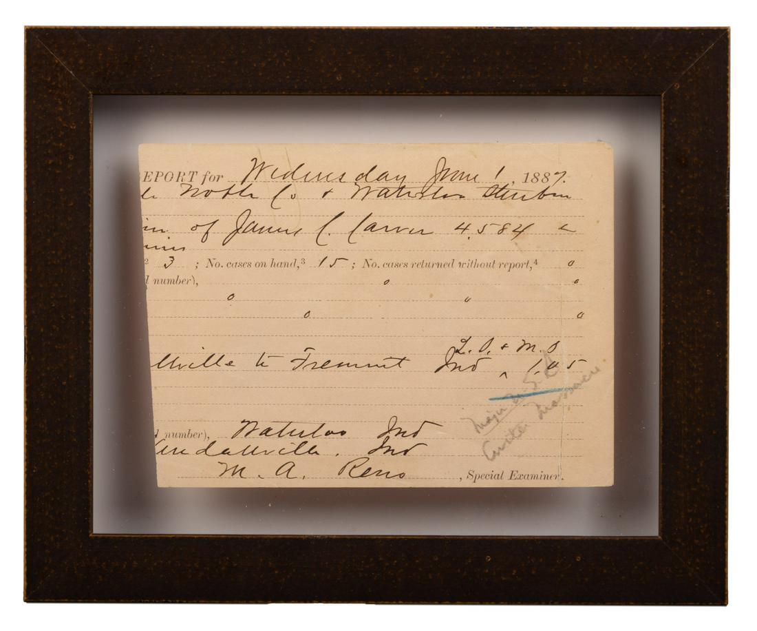 Signed By Marcus A. Reno