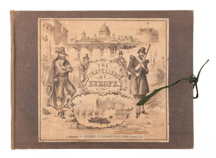 Color Lithograph Map Game Of Europe, 1852