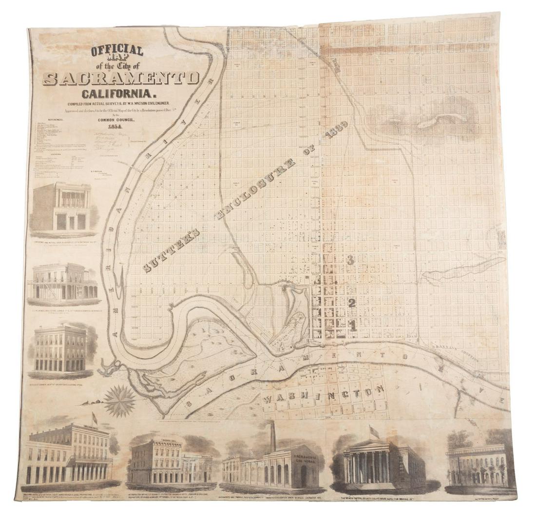 Rare wall map of Sacramento 1854 - Dec 19, 2019 | PBA Galleries in CA