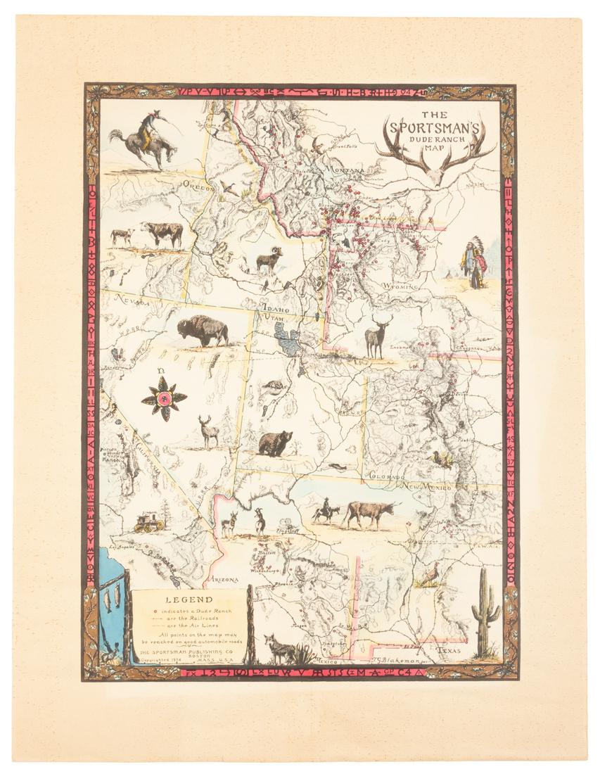 Pictorial map of Dude Ranches of the West - Feb 06, 2020 | PBA ...