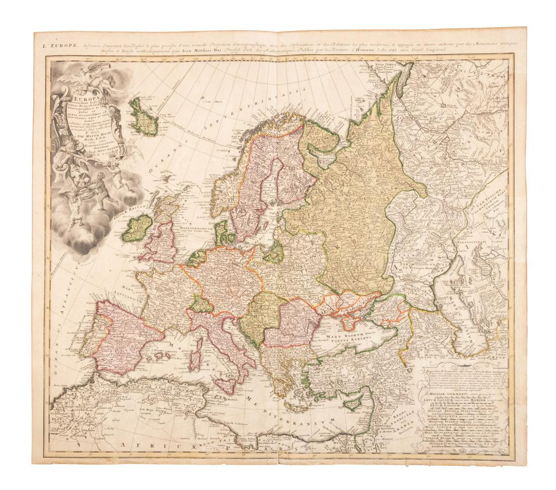 For Auction: Homann map of Europe 1743 (#0358) on May 07, 2020 | PBA ...